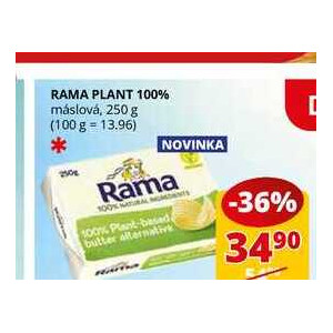 ARCHIV | Rama Plant 100% 250g v akci platné do: 22.5.2022 | AkcniCeny.cz
