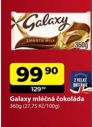 Galaxy mléčná čokoláda 360g v akci | AkcniCeny.cz