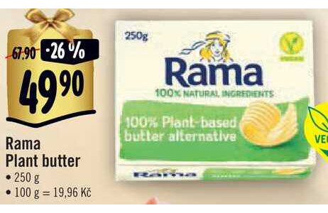 ARCHIV | Rama Plant butter, 250 g v akci platné do: 8.11.2022 ...