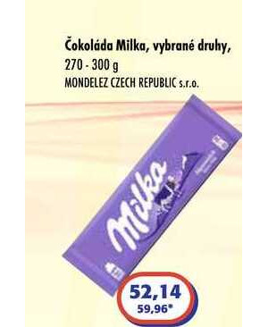 ARCHIV | Milka Čokoláda vybrané druhy, 270-300 g v akci platné do: 29. ...