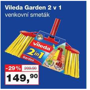 ARCHIV | Vileda Garden 2 v 1 venkovní smeták v akci platné do: 6.4.2021 ...