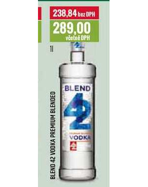BLEND 42 VODKA PREMIUM BLENDED 1l v akci | AkcniCeny.cz