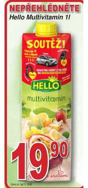 ARCHIV | Hello Multivitamin nápoj 1l v akci platné do: 16.8.2021 ...