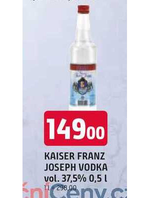 KAISER FRANZ JOSEPH VODKA vol. 37,5% 0,5l v akci | AkcniCeny.cz