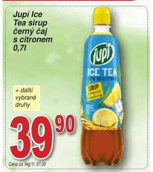 ARCHIV | Jupí Ice Tea sirup černý čaj s citronem 0,7l v akci platné do ...