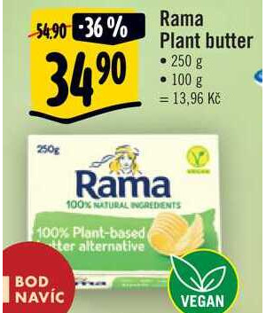 Rama Plant butter, 250 g v akci | AkcniCeny.cz