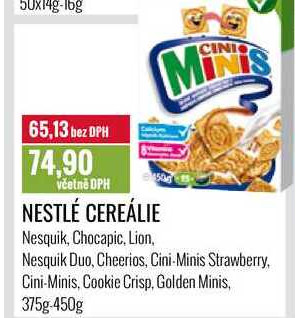 ARCHIV | NESTLÉ CEREÁLIE Nesquik, Chocapic, Lion, Nesquik Duo, Cheerios ...