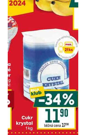 ARCHIV | CUKR KRYSTAL 1kg v akci platné do: 17.11.2024 | AkcniCeny.cz