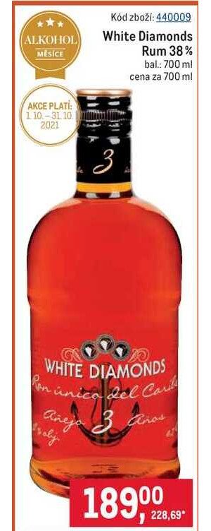 ARCHIV | White Diamonds Rum 38% 700 ml v akci platné do: 31.10.2021 ...