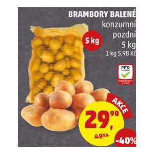 ARCHIV | Brambory balené, 5 kg v akci platné do: 19.11.2017 | AkcniCeny.cz