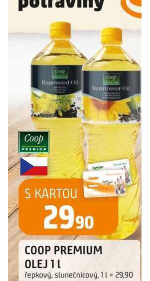 COOP PREMIUM OLEJ 1L v akci | AkcniCeny.cz