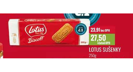 LOTUS SUŠENKY 250g v akci | AkcniCeny.cz