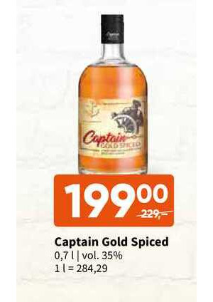 Captain Gold Spiced 0,7 l v akci | AkcniCeny.cz