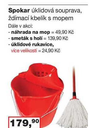 ARCHIV | Spokar úklidová souprava, ždímací kbelík s mopem v akci platné ...