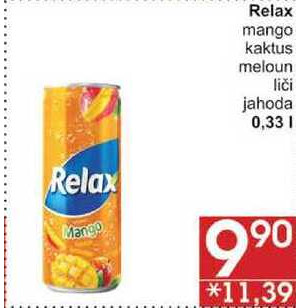 ARCHIV | Relax mango, 0,33 l v akci platné do: 28.3.2022 | AkcniCeny.cz