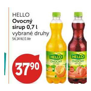 ARCHIV | Hello Ovocný sirup 0,7l vybrané druhy v akci platné do: 20.7. ...