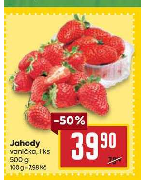 ARCHIV | Jahody vanička, 1 ks 500 g v akci platné do: 16.4.2024 ...