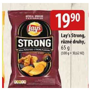 Lay's Strong různé druhy, 65g v akci | AkcniCeny.cz