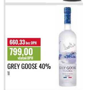 GREY GOOSE 40% 1 l v akci | AkcniCeny.cz