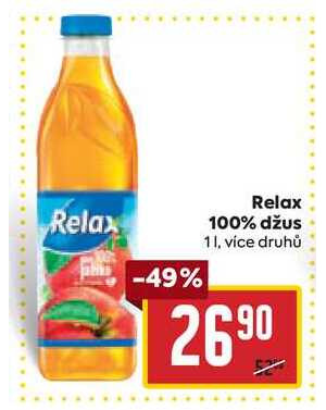 Relax 100% džus 1l v akci | AkcniCeny.cz