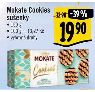 Mokate Cookies sušenky, 150 g v akci | AkcniCeny.cz
