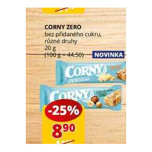 ARCHIV | CORNY ZERO bez přidaného cukru, různé druhy 20g v akci platné ...