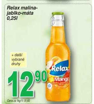 ARCHIV | Relax malina-jablko-máta ovocný nápoj 0,25l v akci platné do ...