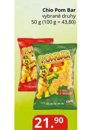 Chio Pom Bar vybrané druhy 50 g v akci | AkcniCeny.cz