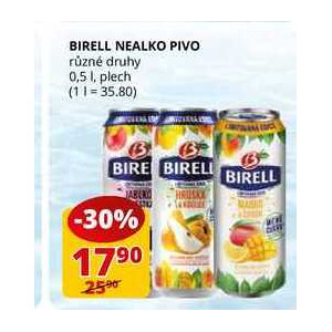 BIRELL NEALKO PIVO různé druhy 0,5 l, plech v akci | AkcniCeny.cz