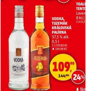 ARCHIV | TUZEMÁK KRÁLOVSKÁ PALÍRNA 37,5 % alk., 0,5 l v akci platné do ...