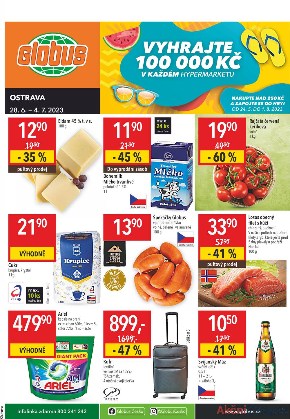 Leták Globus Ostrava 28.6. - 4.7. - 1.strana | AkcniCeny.cz