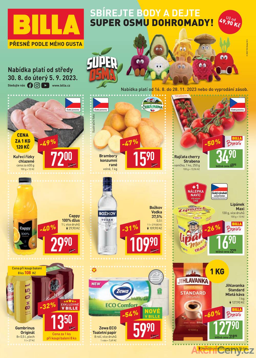 Leták Billa velký akční leták od 30.8. do 5.9.2023 - 1.strana ...