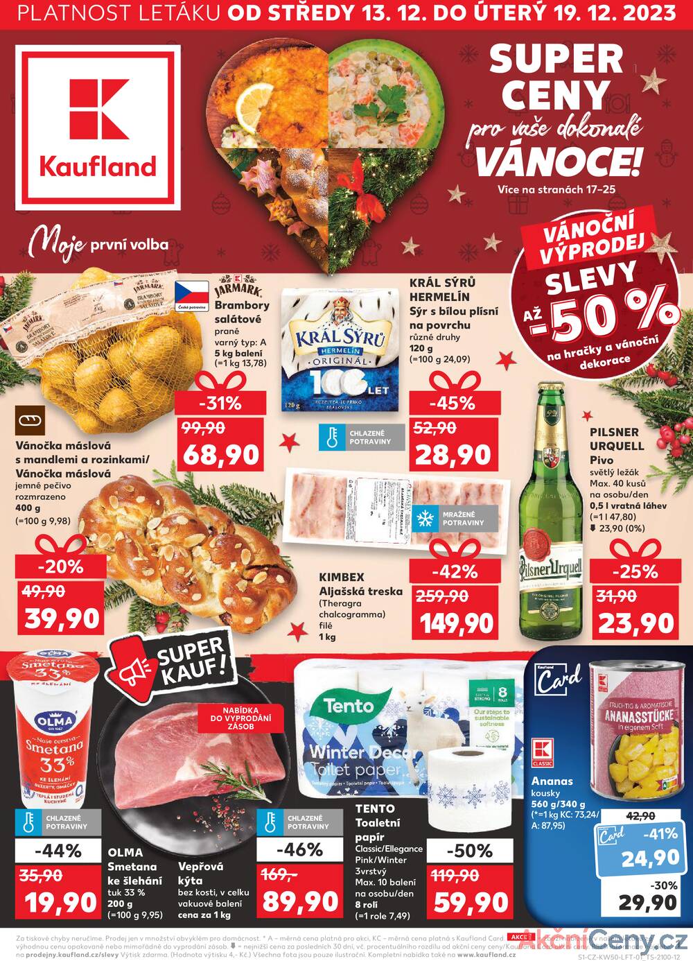 Leták Kaufland 13.12. - 19.12. - Kaufland - Liberec (Dr. M. Horákové) - 1.strana | AkcniCeny.cz