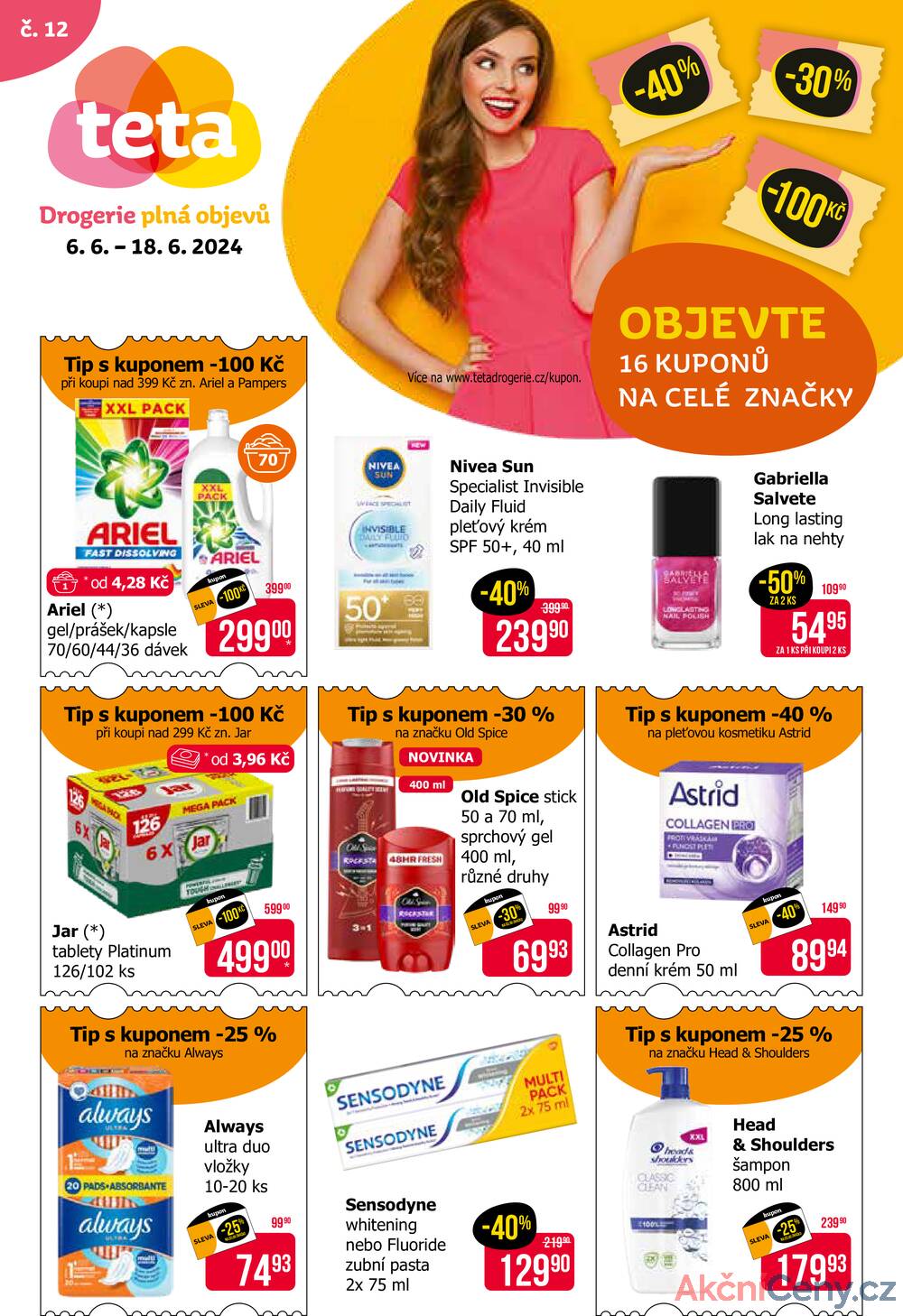 Leták Teta drogerie od 6.6. do 18.6.2024 - 1.strana | AkcniCeny.cz