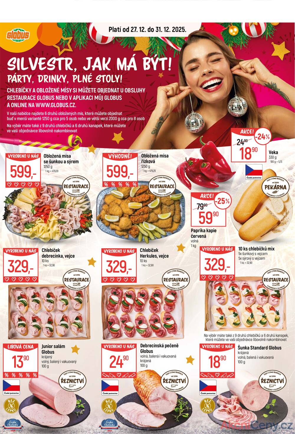 Leták Akční leták Globus 27.12. - 31.12.2025 - Globus Opava - 4.strana ...