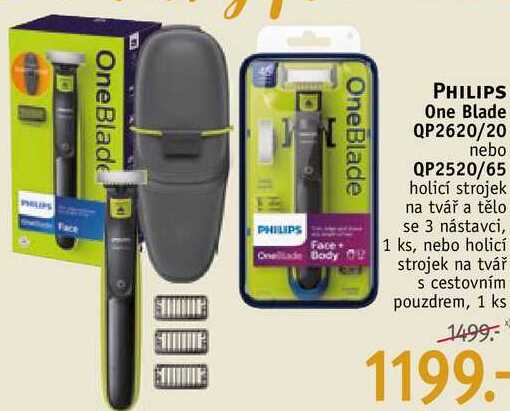 ARCHIV | PHILIPS One Blade QP2620/20 nebo QP2520/65 holicí strojek na ...
