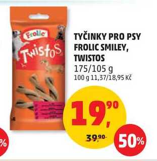 ARCHIV | TYČINKY PRO PSY FROLIC SMILEY, 175 g v akci platné do: 24.11. ...