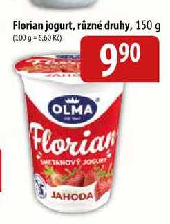Florian jogurt různé druhy, 150 g v akci | AkcniCeny.cz