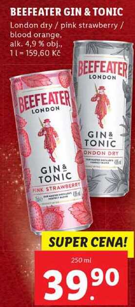 ARCHIV | BEEFEATER GIN & TONIC London dry / pink strawberry / blood ...