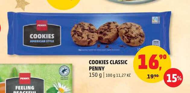 COOKIES CLASSIC PENNY, 150 g v akci | AkcniCeny.cz