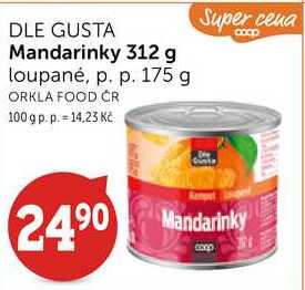 Mandarinky celé, 312 g v akci | AkcniCeny.cz