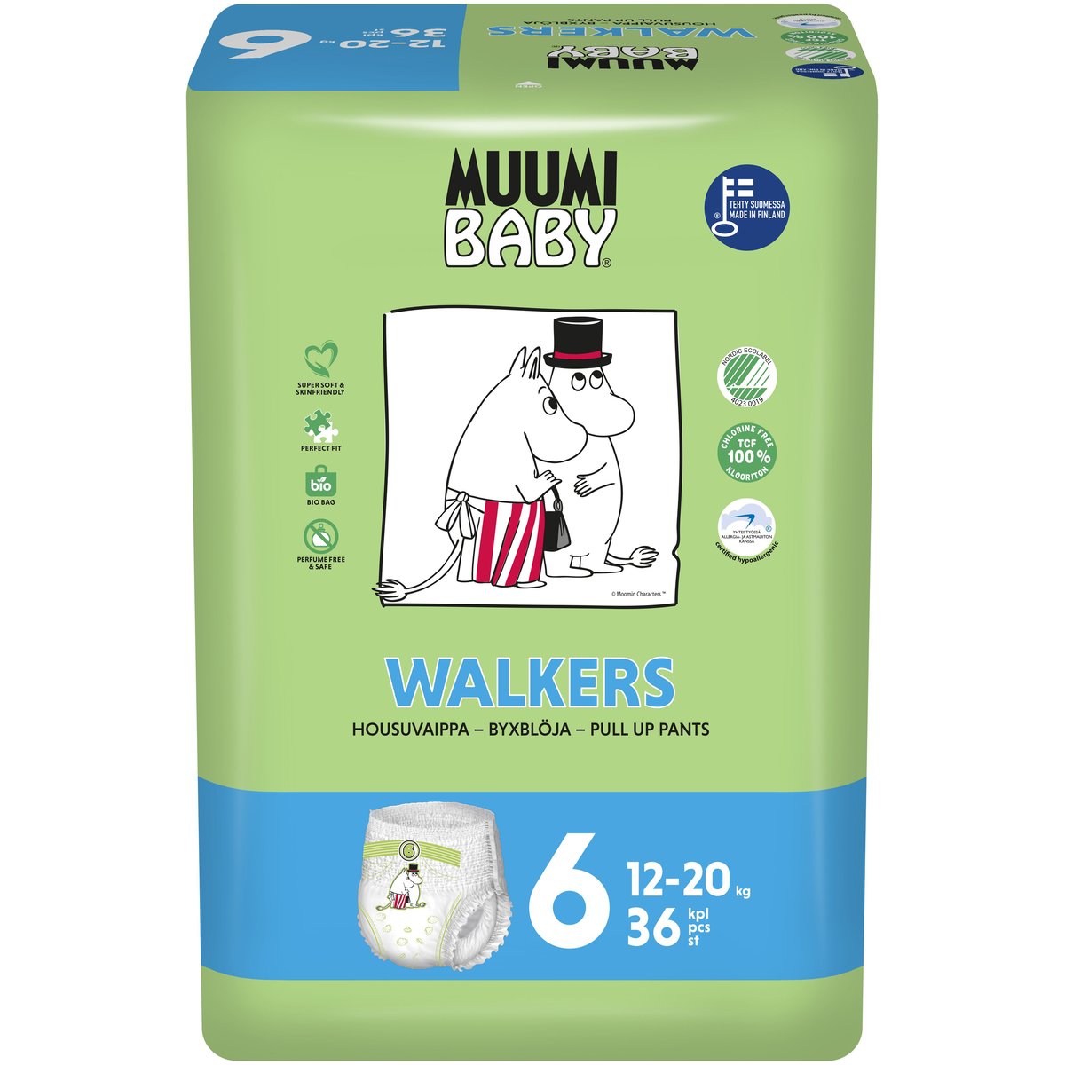 Muumi Baby EKO Plenkové kalhotky walkers junior 6 (12–20 kg) v akci ...