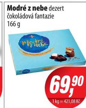 Modré z nebe dezert čokoládová fantazie 166g v akci | AkcniCeny.cz