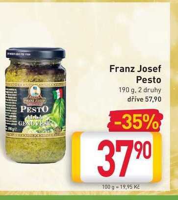 Franz Josef Pesto 190 g, 2 druhy v akci | AkcniCeny.cz