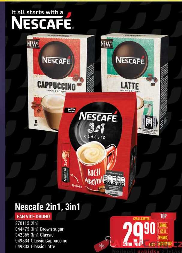 Nescafe 2in1, 3in1 v akci | AkcniCeny.cz