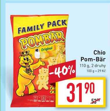 Chio Pom-Bär 110 g, 2 druhy v akci | AkcniCeny.cz