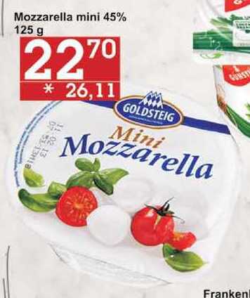 Mozzarella mini 45%, 125 g v akci | AkcniCeny.cz