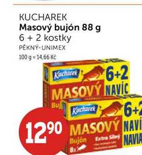 ARCHIV | Kucharek Masový bujón 88 g 6 + 2 kostky v akci platné do: 1.2. ...