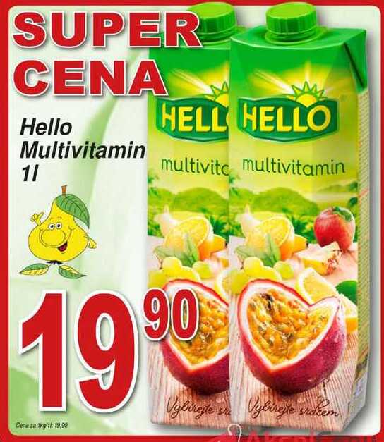 ARCHIV | Hello Multivitamin nápoj 1l v akci platné do: 7.2.2022 ...