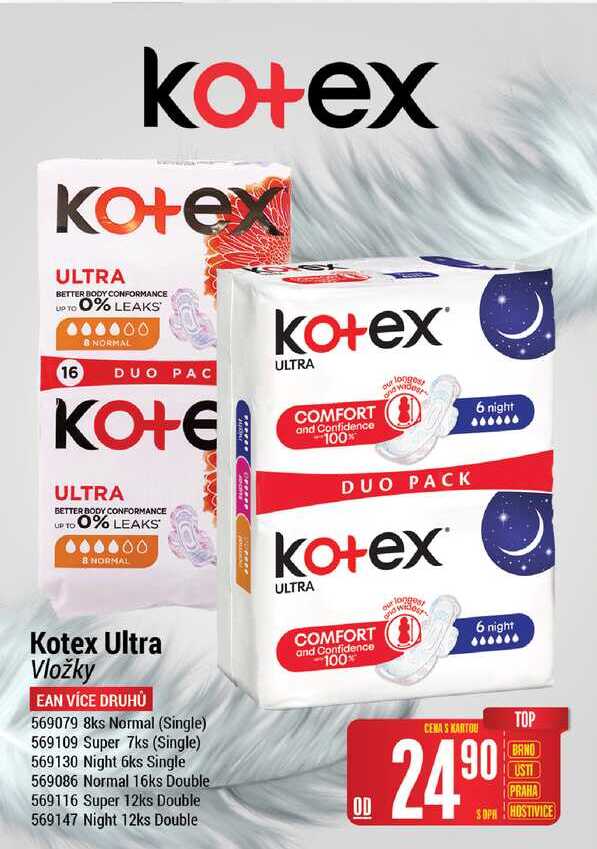 Kotex Ultra Vložky v akci | AkcniCeny.cz